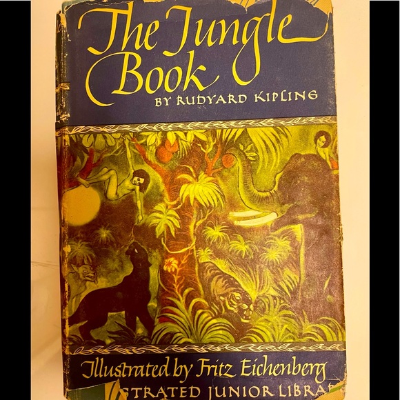 Accents | The Jungle Book Vintage 195 Hardcover W Color Black White ...